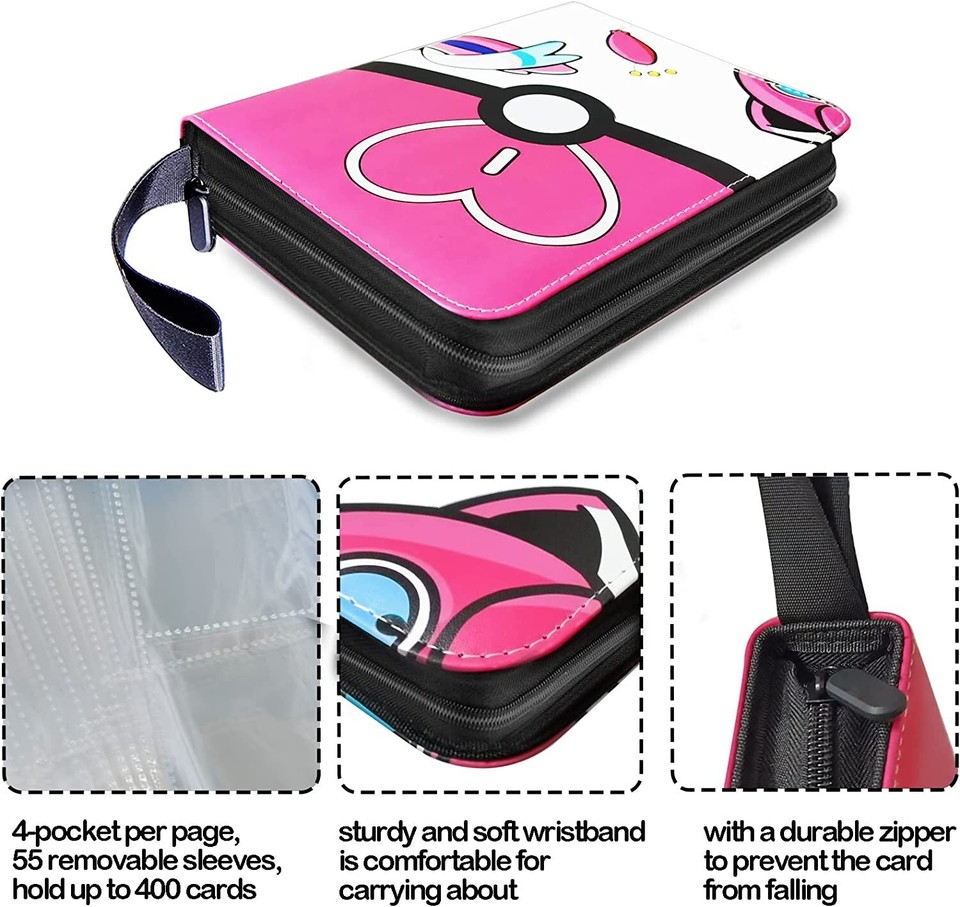 Pokemon Eevee Sylveon Trading Card Binder Album Pikachu 50 Sheet 400 ...