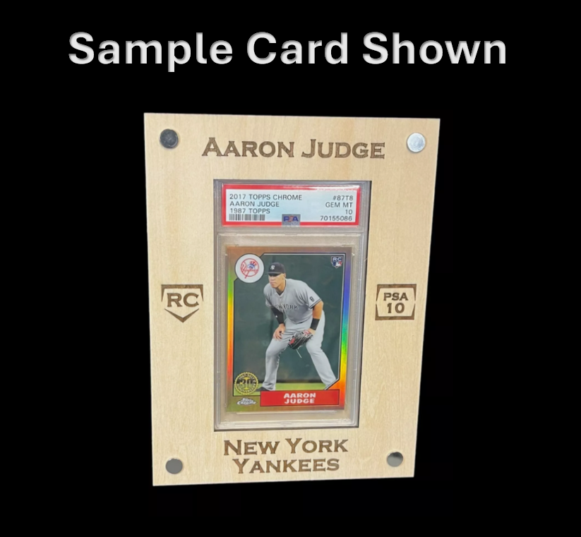iWoodMD Custom Etched Frame - Aaron Judge PSA 10 Rookie RC Graded Card ...