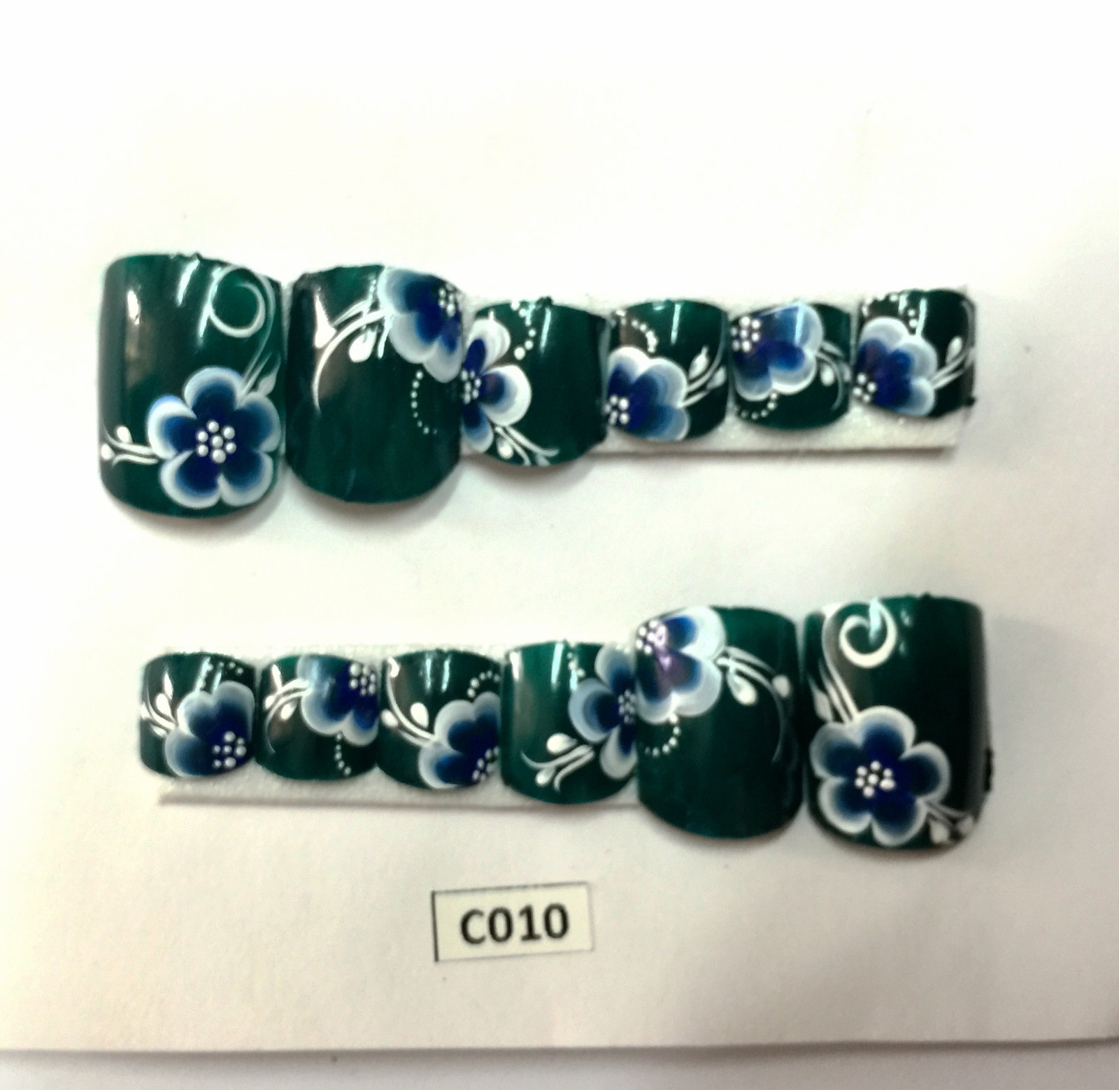 False Fake Art Nails Artificial Design Nail DIY HANDMADE Free Glue Nail ...