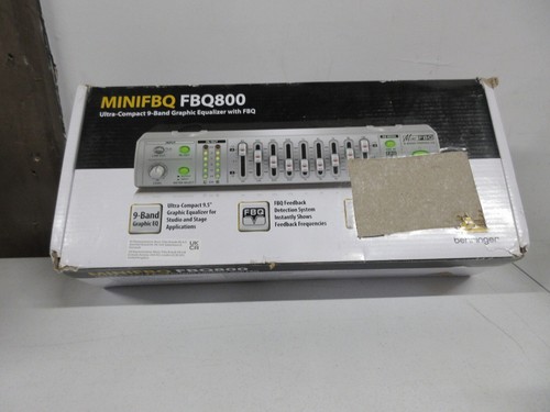 Behringer MINIFBQ FBQ800 Ultra-Compact 9-Band Graphic Equalizer Open ...