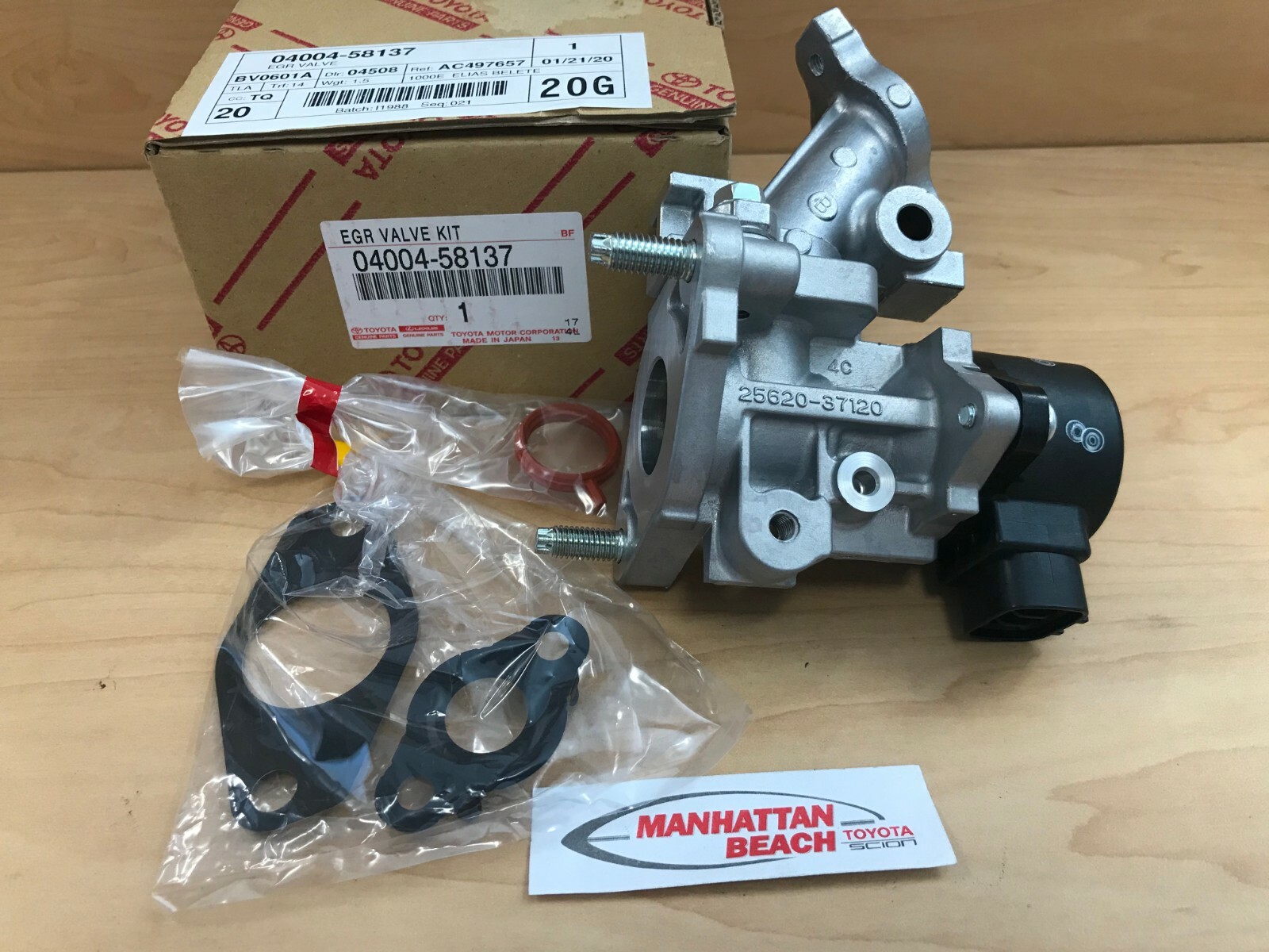GENUINE TOYOTA OEM 10-15 PRIUS, 12-17 PRIUS V, EGR VALVE KIT 04004 ...