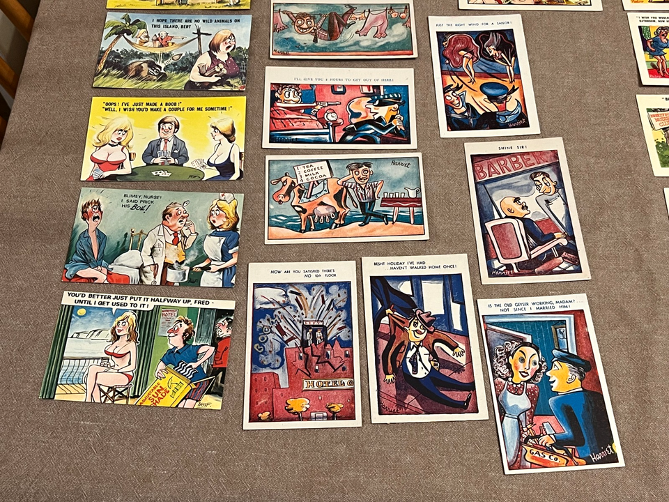 LOT OF 45 OLD SAUCY POSTCARDS – SUNNY PEDRO, KARDORAMA, HARRIET, C ...