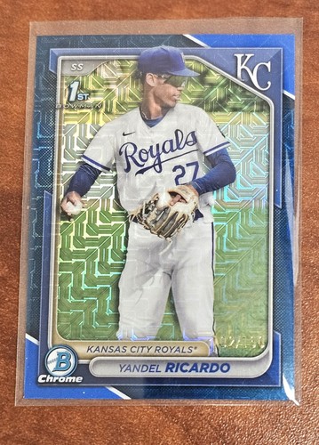 2024 Bowman Chrome - Prospects Blue Refractor #BCP-177 Yandel Ricardo ...