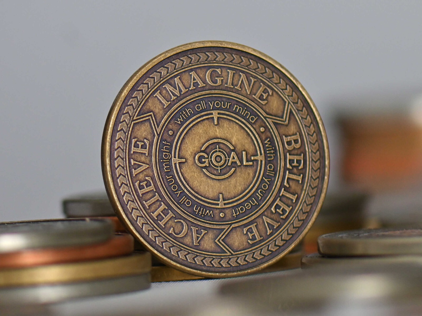 Goal Achievement Coin | Encouragement Gift Idea | Everyday Carry Quote ...