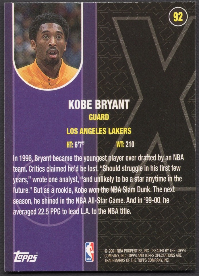 NBA Single Trading Cards Kobe Bryant Los Angeles Lakers | eBay