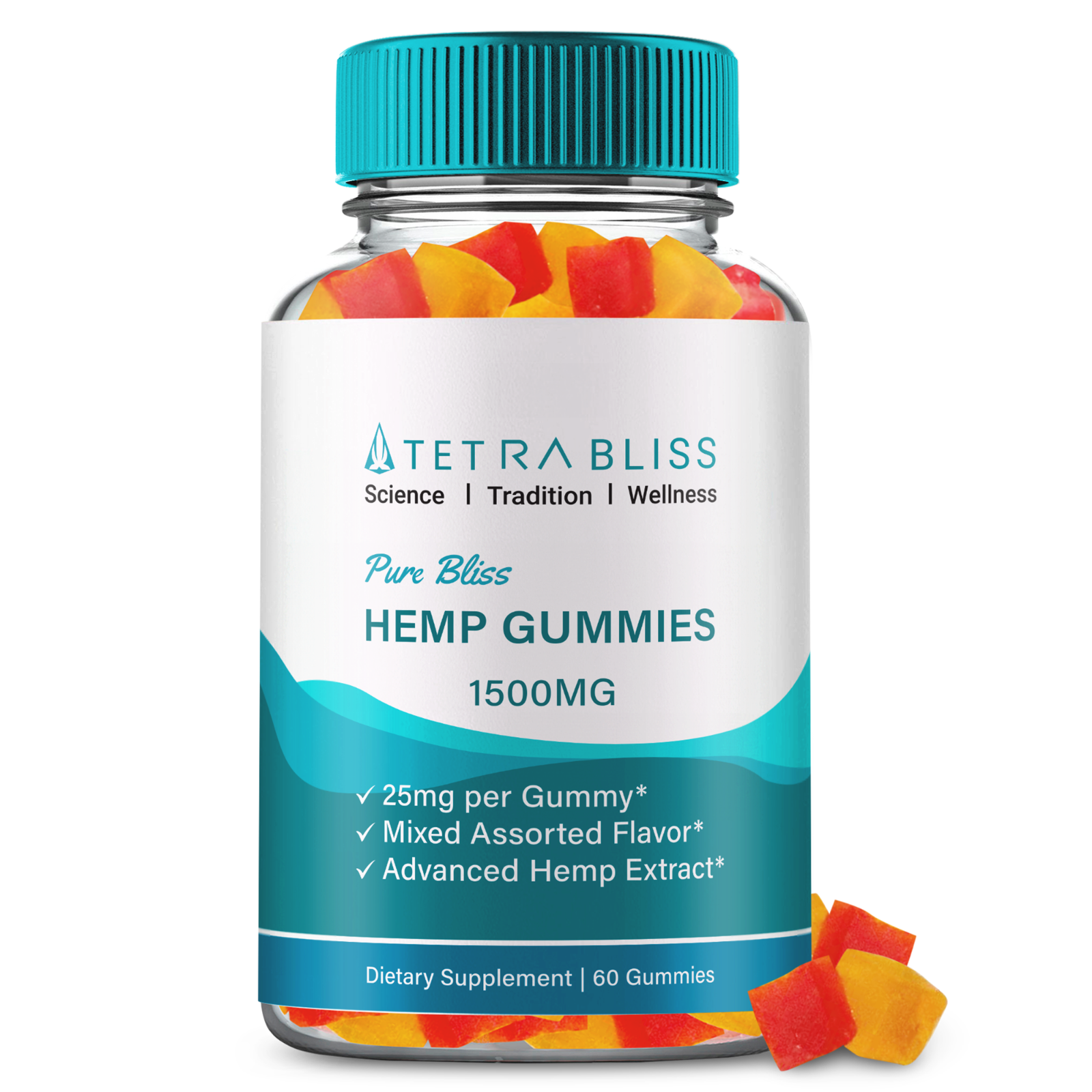 Tetra Bliss Gummies, TetraBliss Gummy for Overall Health & Wellness (60 ...
