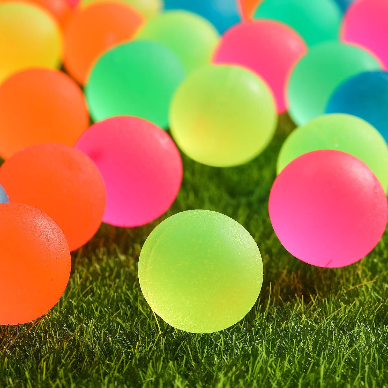 Pangda 120 Pieces Bouncy Balls - Colorful Bouncing Balls Bulk Party Bag ...