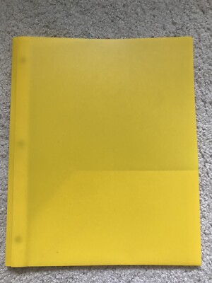Yellow Plastic 2 Pocket Folder With Prongs | eBay