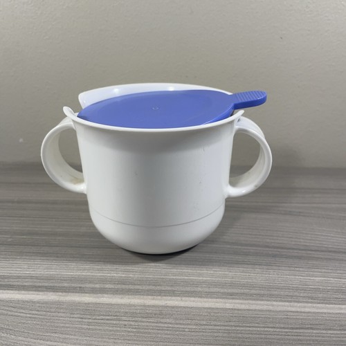Tupperware Sugar Bowl White w/ Blue Lid 10 oz. Vintage! | eBay