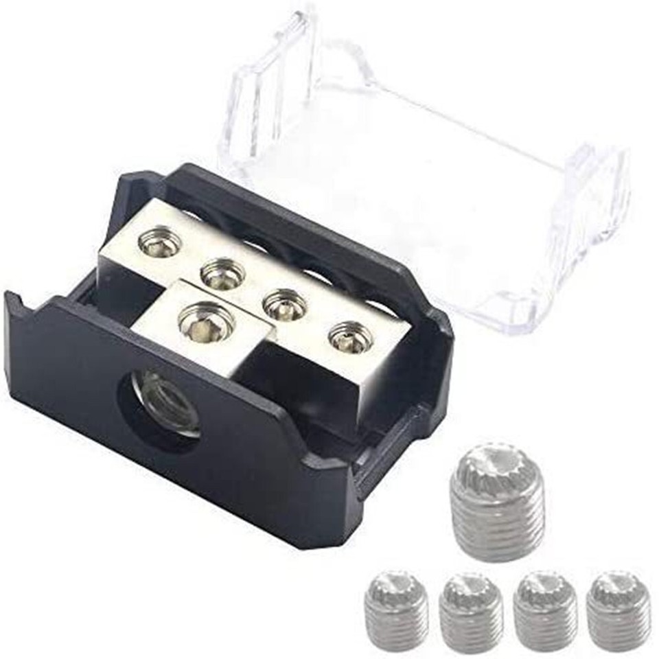 2Pcs 4 Way Car Audio Amp Power Distribution Block Car Audio Splitter ...