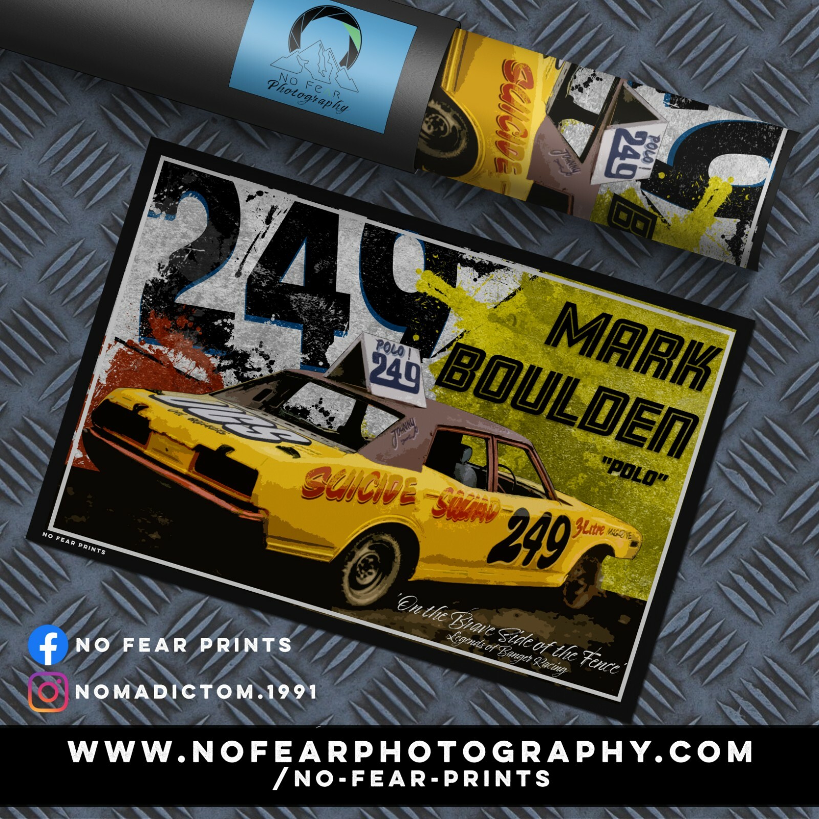 Mark Boulden Banger Racing Poster Motorsport A4 A3 A2 Wall Art. Suicide Squad | eBay UK