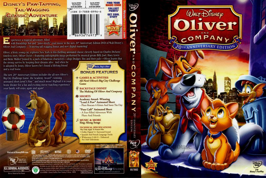 Oliver And Company 20th Anniversary Edition Dvd