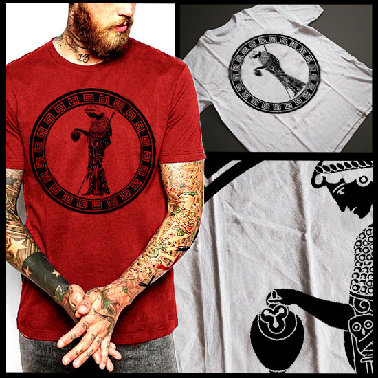 Greco Roman Greek Mythology Warrior With Spear Spartan Era T-Shirt ...