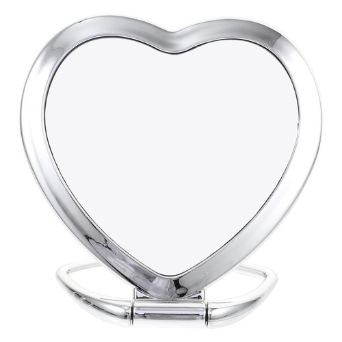 Heart-shaped Compact Folding Mirror Mini Make up for Girls Makeup ...
