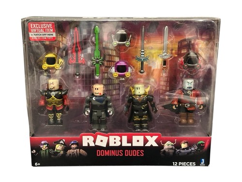 Roblox Dominus Dudes Set 4 Figure Pack 12 Piece Exclusive Virtual Item ...