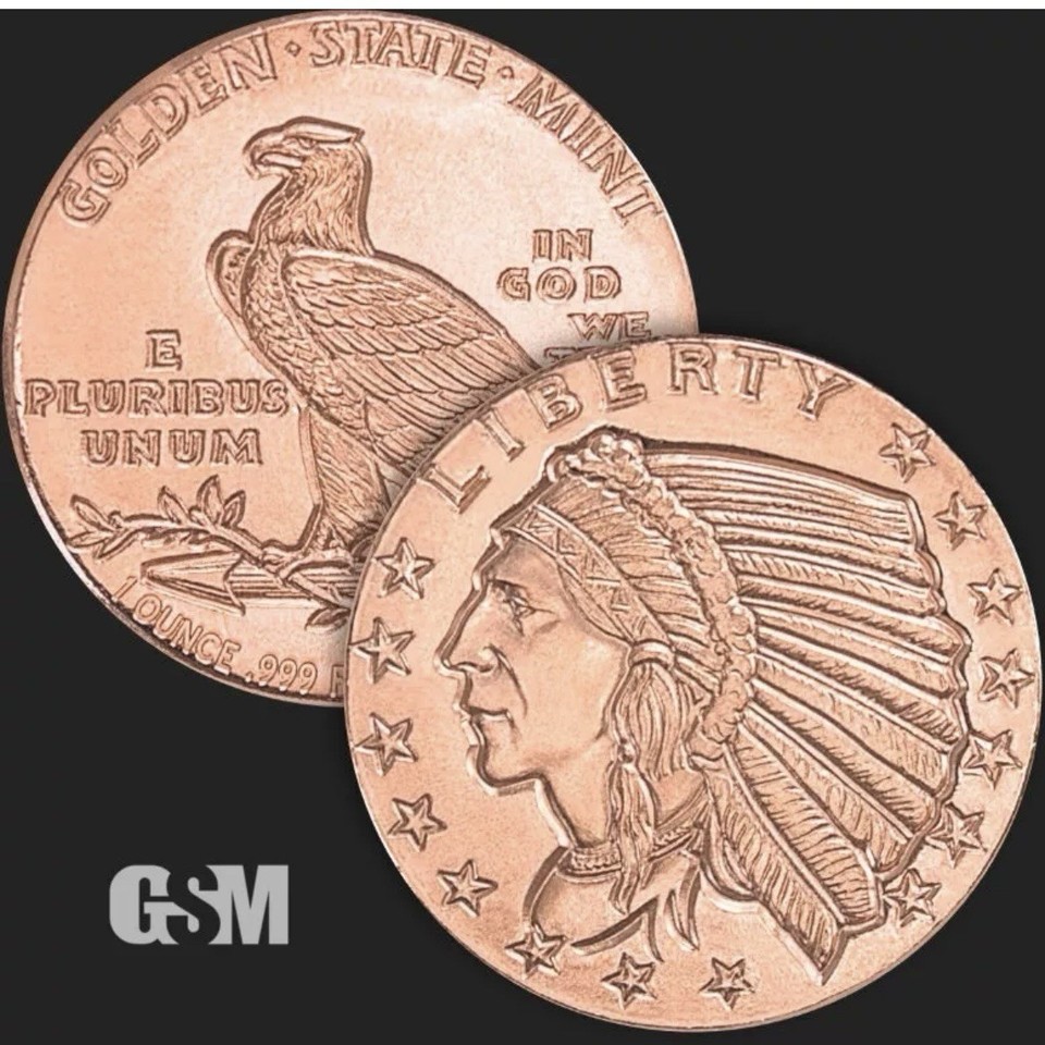 Lot of Ten (10) 1oz Copper Rounds (Random Designs/Mints)-Secondary ...