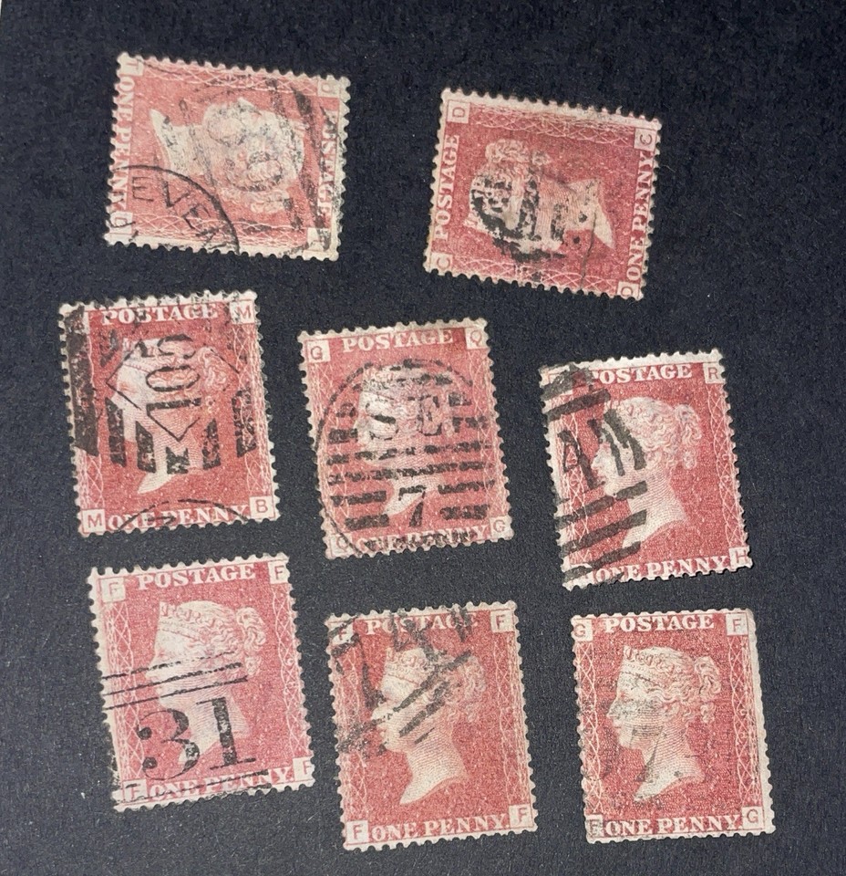GB Sg43 1d Penny Red Stamps x80 All Plate 98 Fair/good Quality (Lot ...