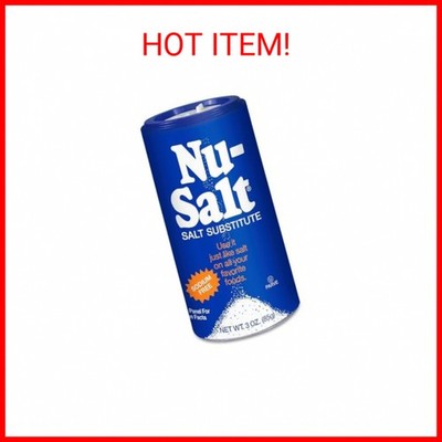 Nu-Salt Sodium-Free Salt Substitute, Contains Potassium Chloride, Table ...