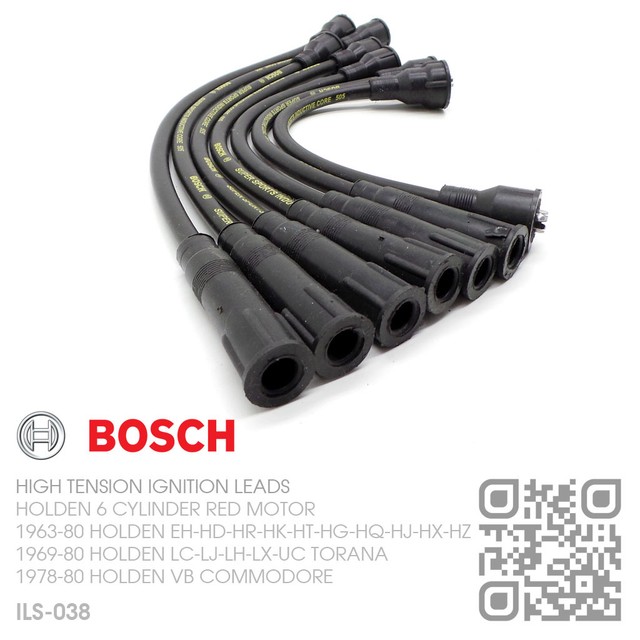 Bosch High Tension Ignition Leads 6-cyl 3.3l 202 Red Holden VB ...