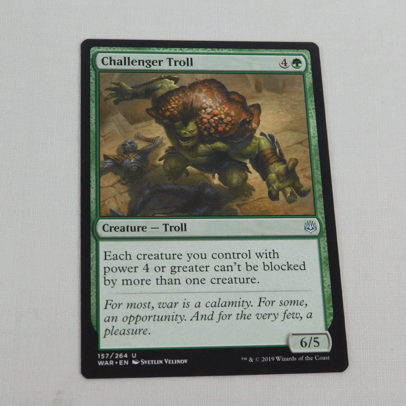 Challenger Troll MTG 2019 Green Creature Troll 157/264 War of the Spark ...