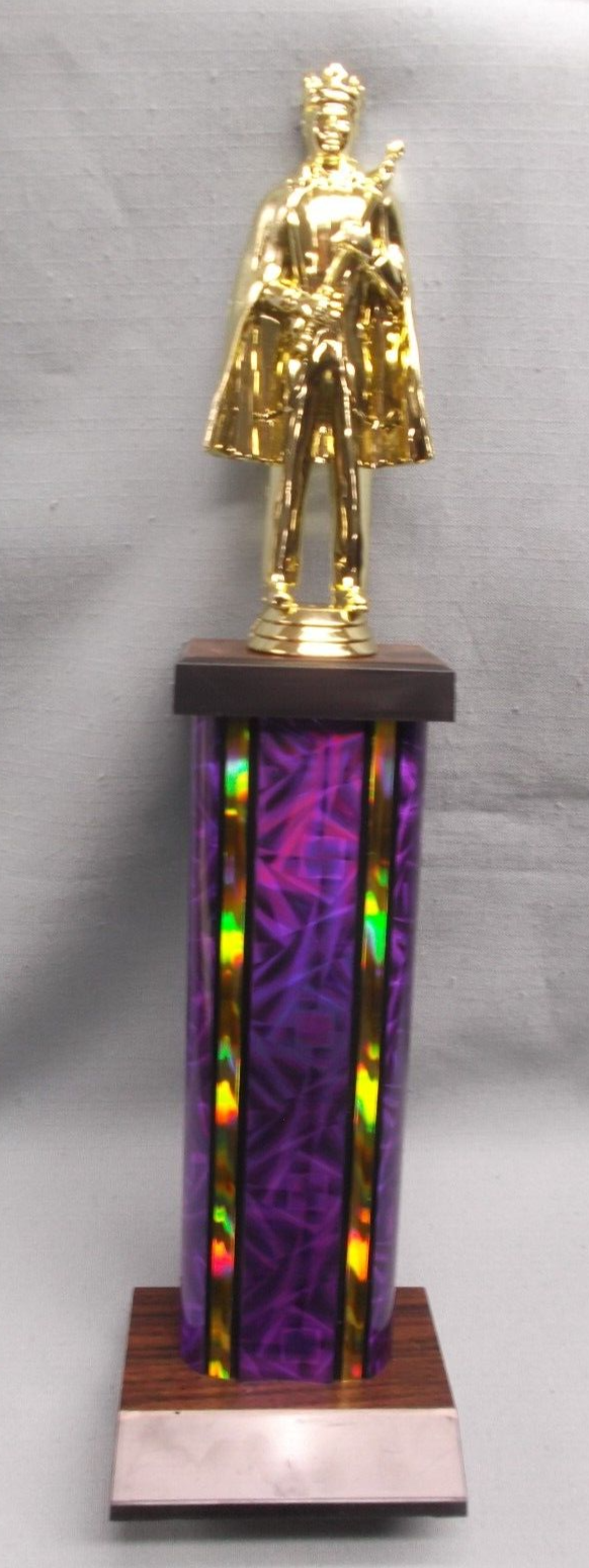 male trophy award king topper royal purple column prom pageant | eBay