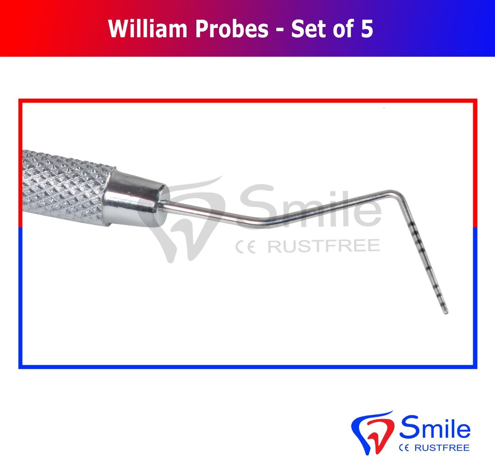 Periodontal Probes William 14W X 5 Dental Examination Pocket Probe ...