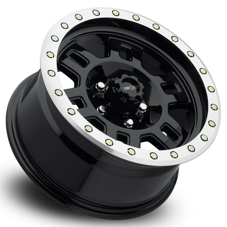 Set 4 16" Vision 398 Manx Gloss Black Machined Lip Wheels 16x8 5x4.5 ...