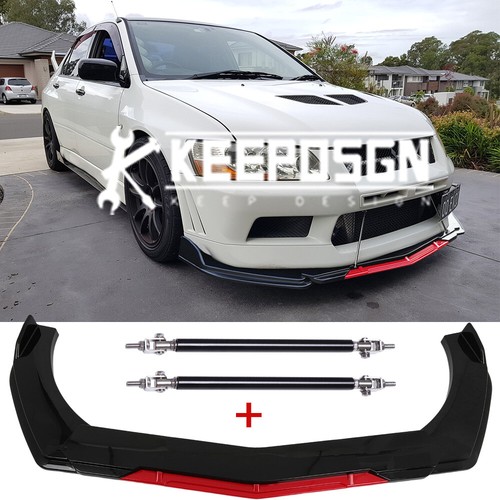 For Mitsubishi Evolution EVO 7 8 X Front Bumper Lip Splitter Spoiler ...