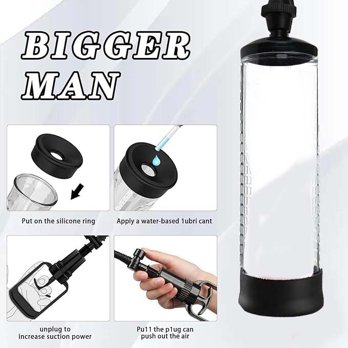 Vacuum Penis Pump for Male ED Enhancement Erectile Enlargement Penis ...