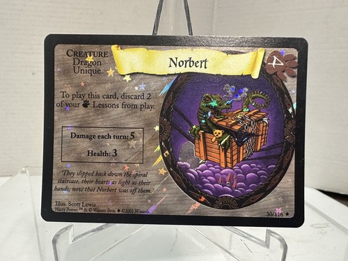 Harry Potter Trading Card Game 2001 Norbert Holo Foil 30/116 Dragon | eBay