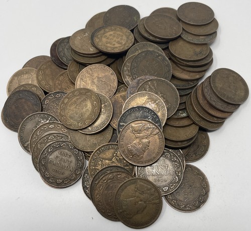 Bulk Lot Of 100 Mixed Date Canada Large Cents. Grade-0, Culls. L-26 | eBay