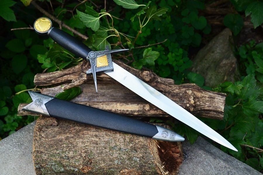 Ceremonial Masonic Dagger - Mason - Short Sword - Freemason - Square ...