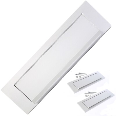 SILVER LETTER BOX FLAP COVERS X2 Face Fix Spring Fixings Action ...