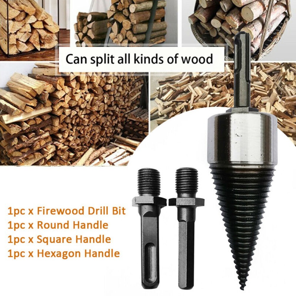 Premium Carbon Steel Splitting Wood Drill Bit Set for Precise Log ...