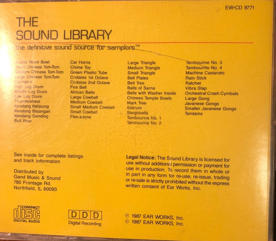 VINTAGE and RARE - The Sound Library Volume 1 PERCUSSION Terry Fryer ...