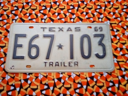1969 TEXAS TRAILER LICENSE PLATE E67103 | eBay