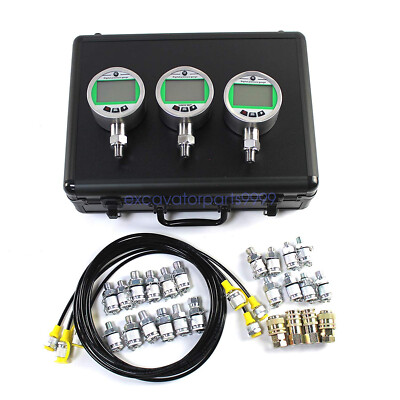 16Mpa 70Mpa Digital Hydraulic Pressure Gauge Test Kit for CAT Komatsu ...