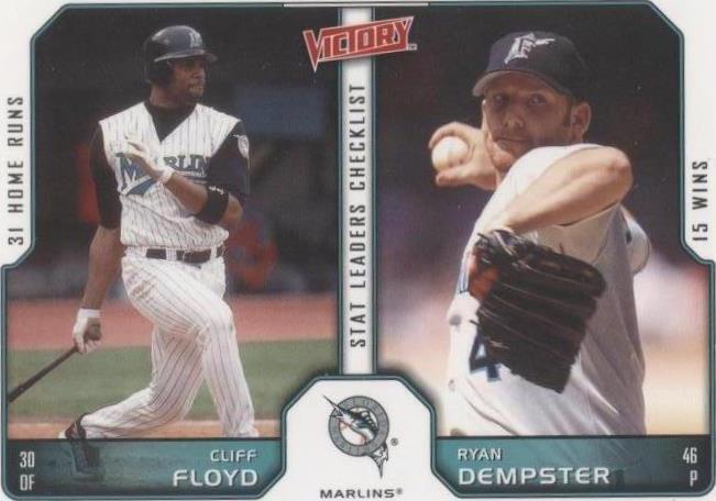 2002 Upper Deck Victory - Stat Leaders Checklist Cliff Floyd, Ryan ...