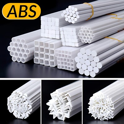ABS Bar Tube Strip Styrene Rod Tubes Angles Model Scratch Building ...