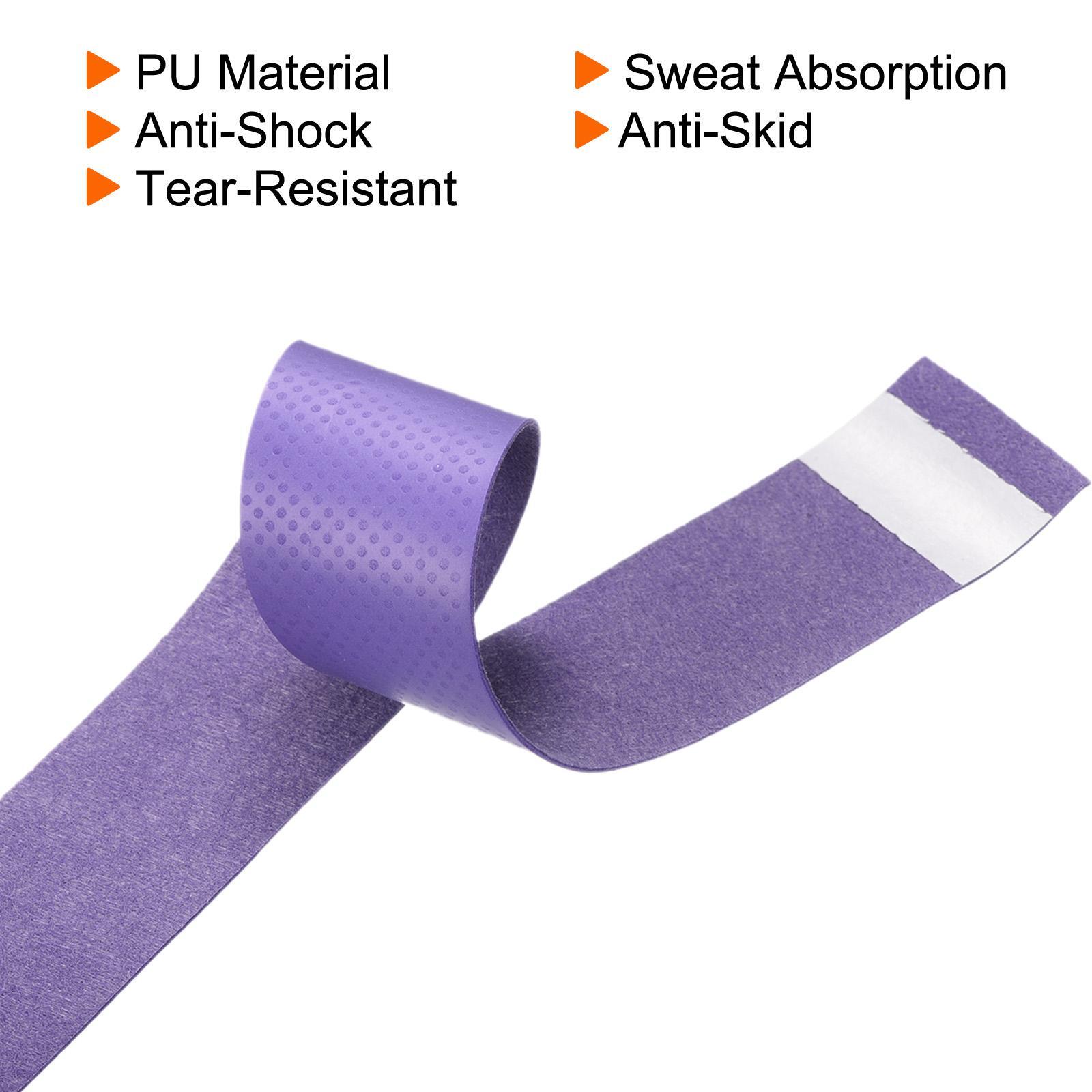 6Pcs Tennis Racket Grip Tape PU 43.3" Round Groove Non-Slip Absorb ...