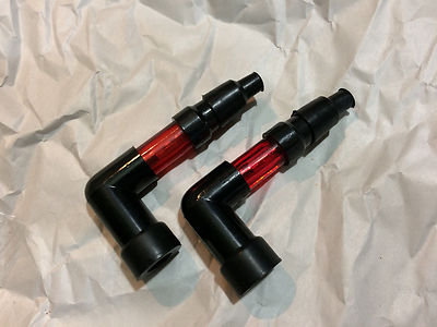 (2) spark plug ends, sparkies red lens 90 degree | eBay