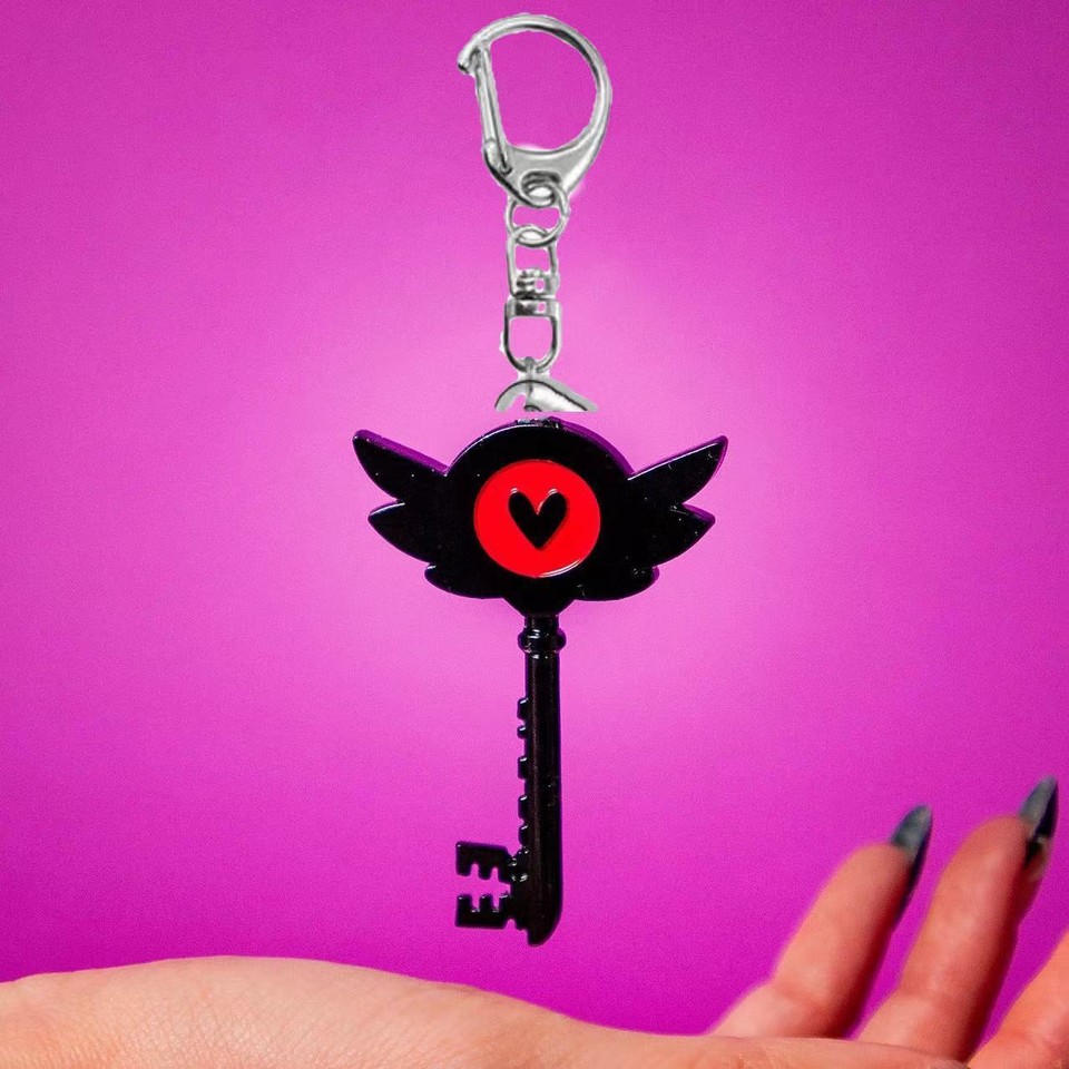 5CM Hazbin Hotel KeeKee KEY acrylic Pendant keychain Keyring Fans ...