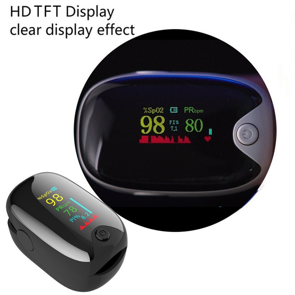 Blood Glucose Monitor LED Display Fingertip Oximeter for Adults Seniors ...
