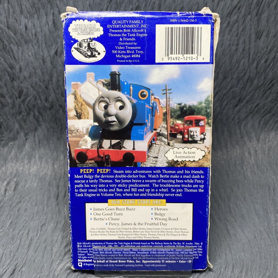 Thomas Tank Engine & Friends James Goes Buzz Buzz VHS 1993 Train George ...