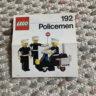 Lego Policemen 192 1976 Manual Only | eBay
