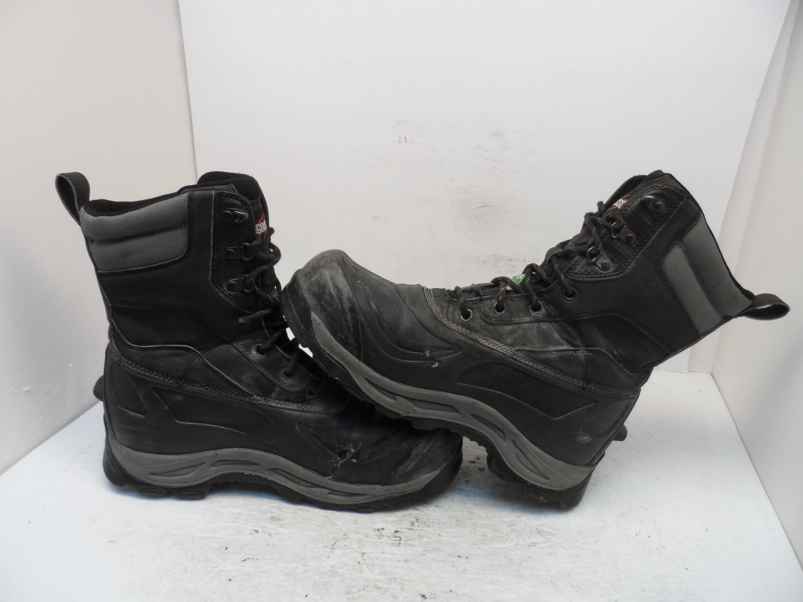 Aggressor Men's 8" 8910 Steel Toe Steel Plate WP Work Boots Black/Gray ...