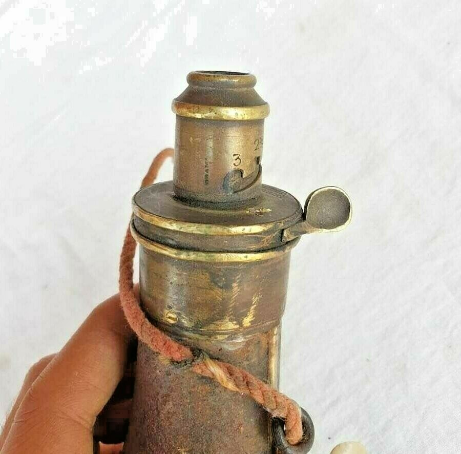 Original G&J.W HAWKSLEY Sheffield Vintage Copper & Brass Gun Powder ...