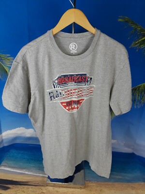 RadioShack Mens Gray Broadcast EST 1921 RadioShack Shirt Medium | eBay
