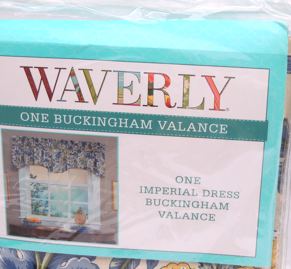 Waverly Imperial Dress Buckingham Valance Porcelain Blue 80"x18 ...