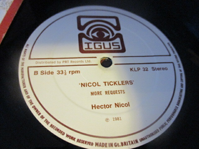 1981 HECTOR NICOL Nicol Ticklers Scotland Import LP Igus KLP 32 ...